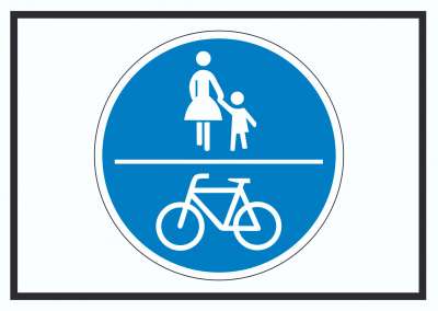 Fußgänger und Radfahrer frei Symbol Schild | HB-Druck Schilder ...