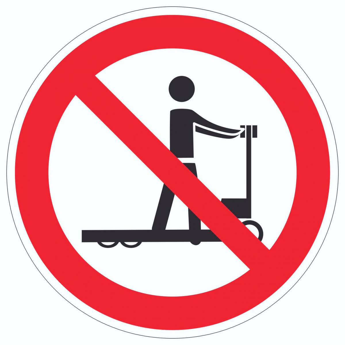 Aufkleber Kreis Hubwagen fahren verboten Symbol | HB-Druck Schilder ...
