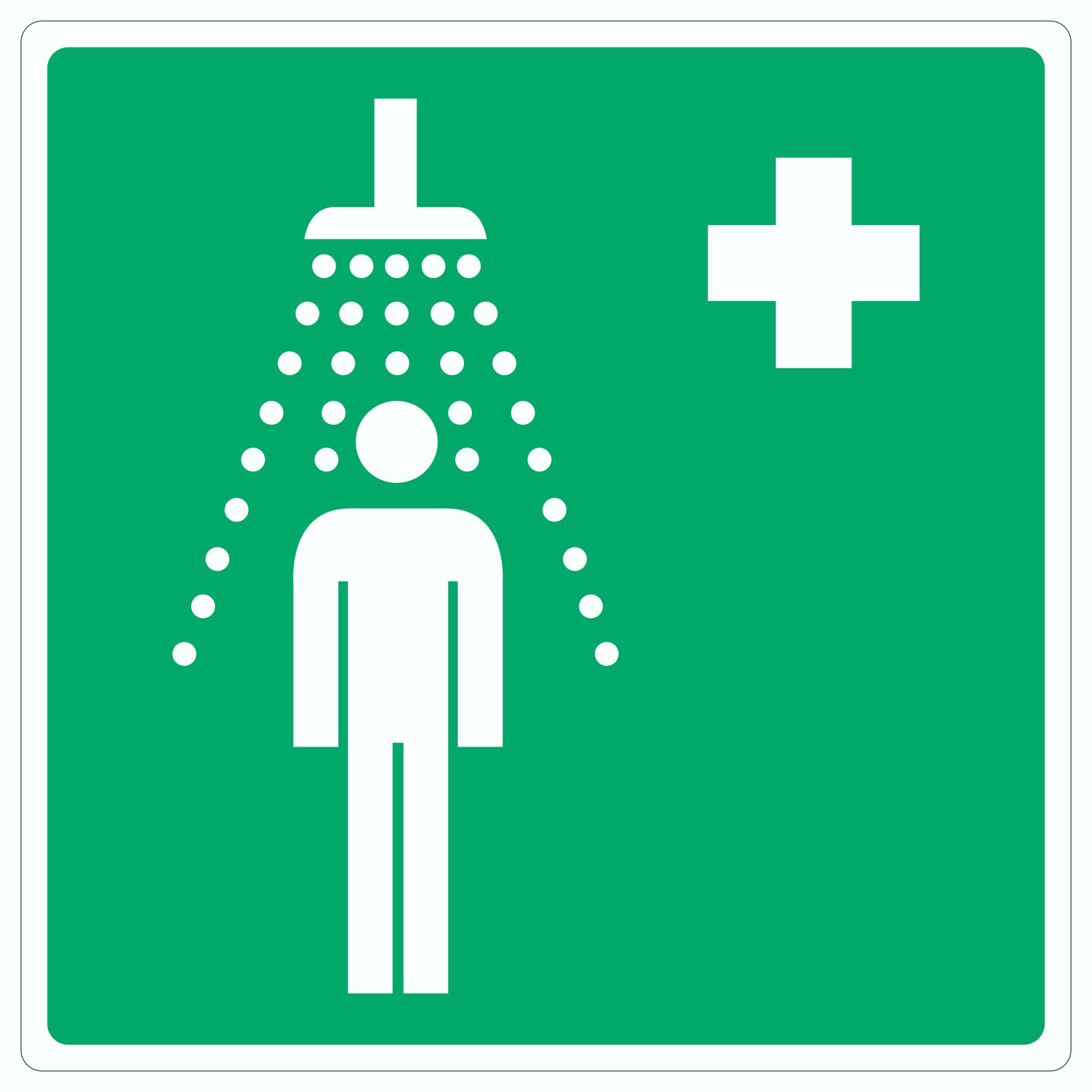 Notdusche Aufkleber Quadrat | HB-Druck Schilder, Textildruck ...