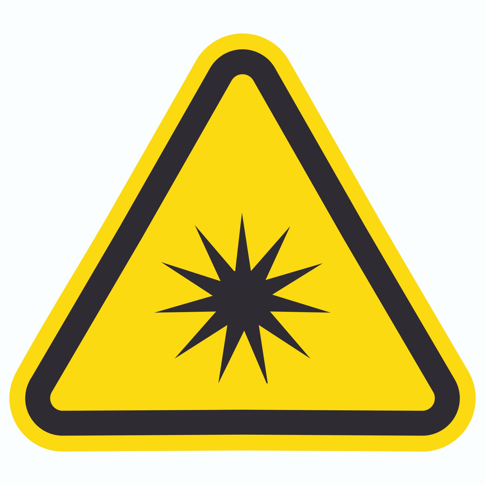 Achtung Optische Strahlung Symbol Aufkleber Dreieck | HB-Druck Schilder ...