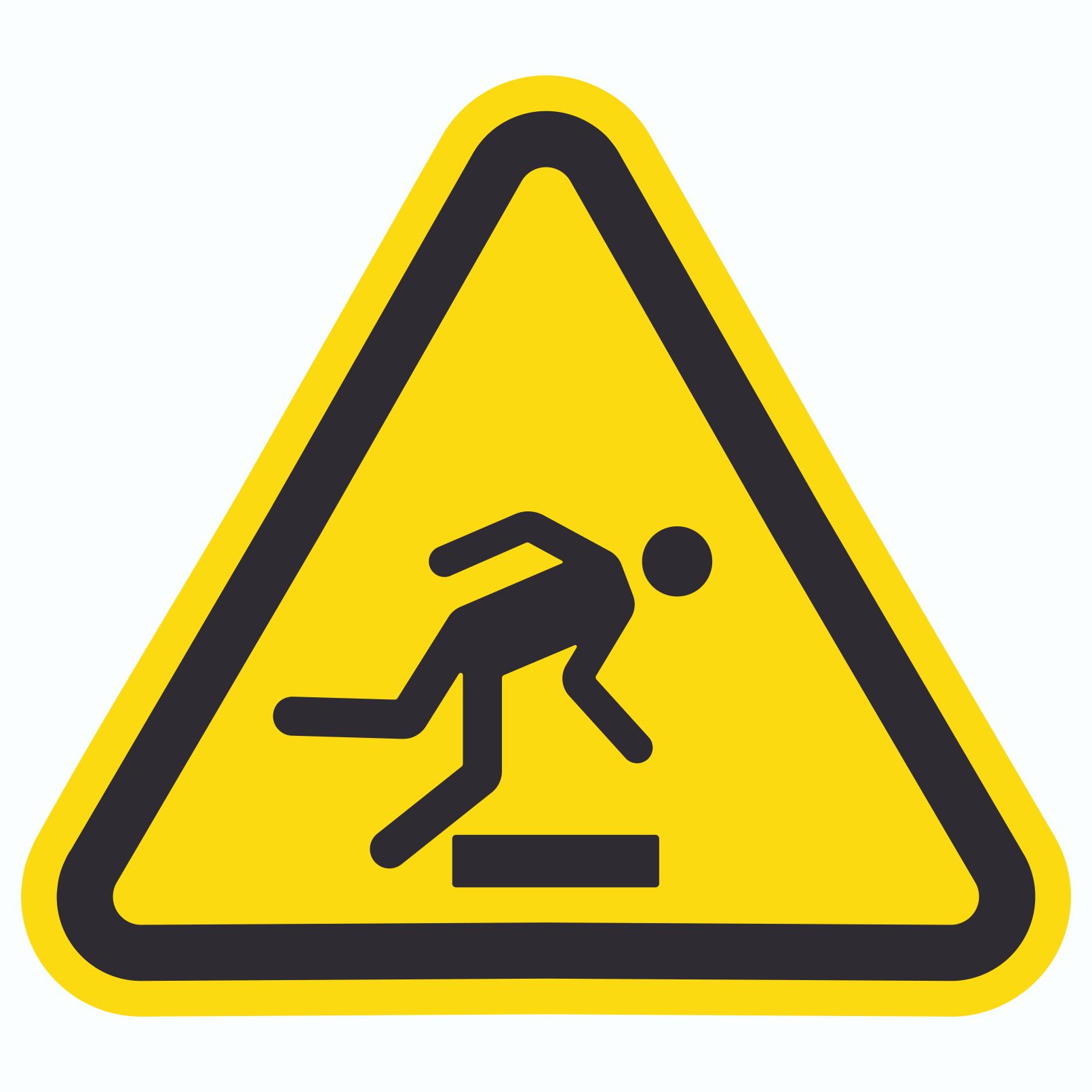 Achtung Hindernisse am Boden Symbol Aufkleber Dreieck | HB-Druck ...