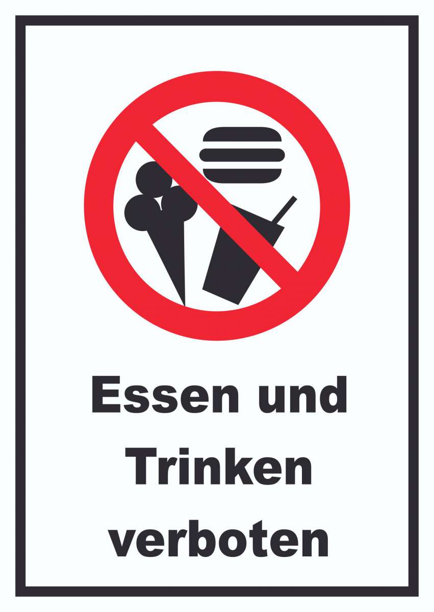 Essen und Trinken verboten Schild | HB-Druck Schilder, Textildruck ... Essen und Trinken verboten Schild | HB-Druck Schilder, Textildruck ...