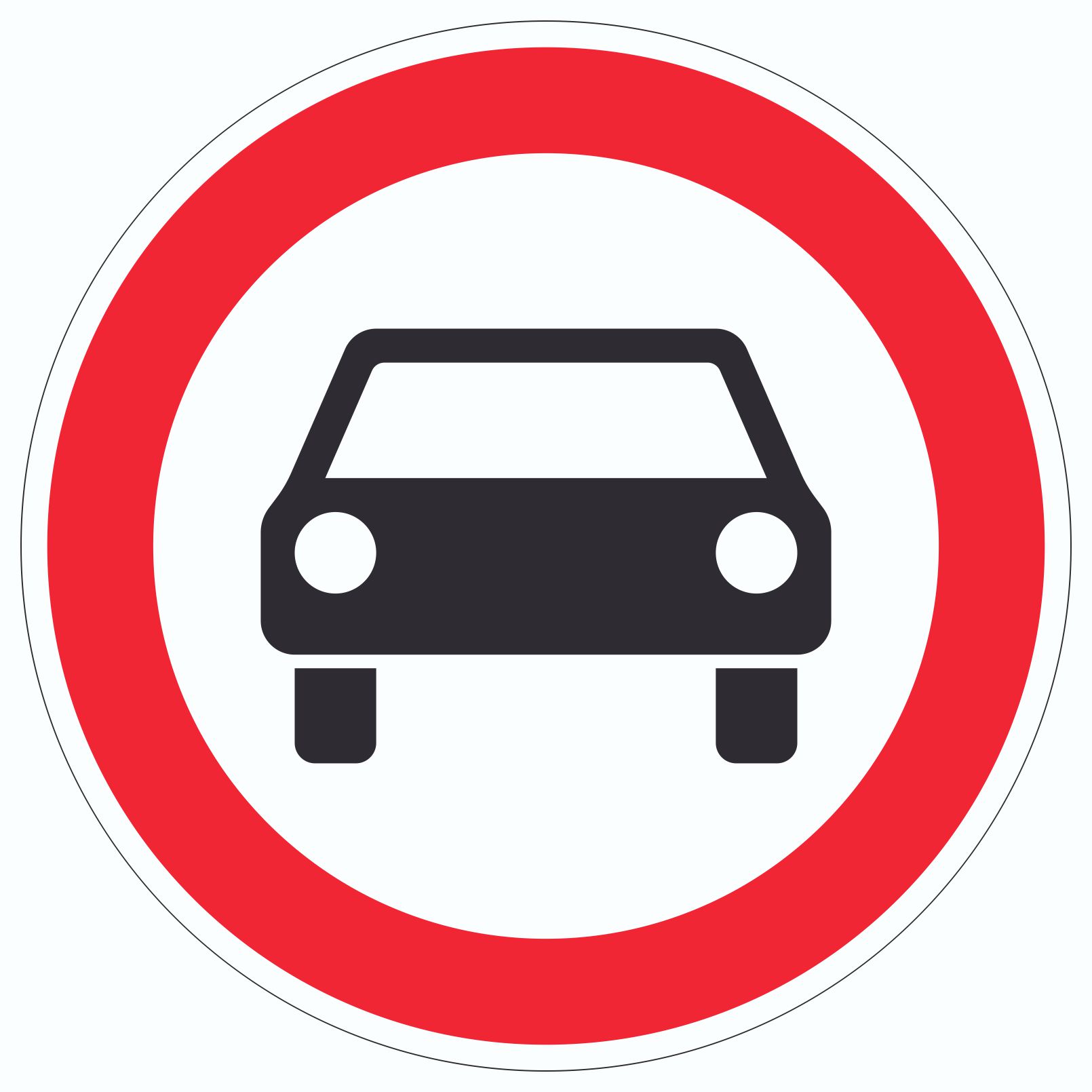 Durchfahrt verboten PKW Symbol Aufkleber Kreis | HB-Druck Schilder ...
