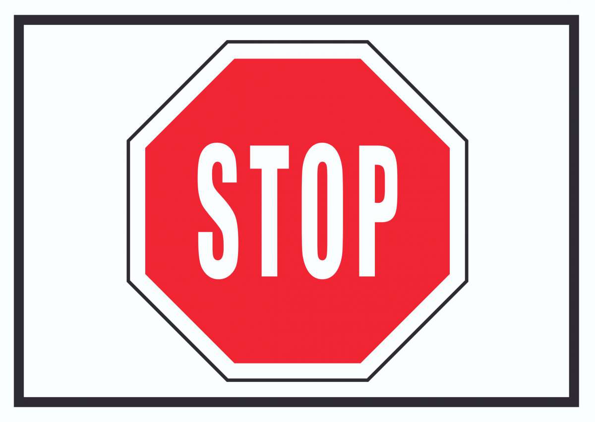 Stop Symbol Schild | HB-Druck Schilder, Textildruck & Stickerei Onlineshop